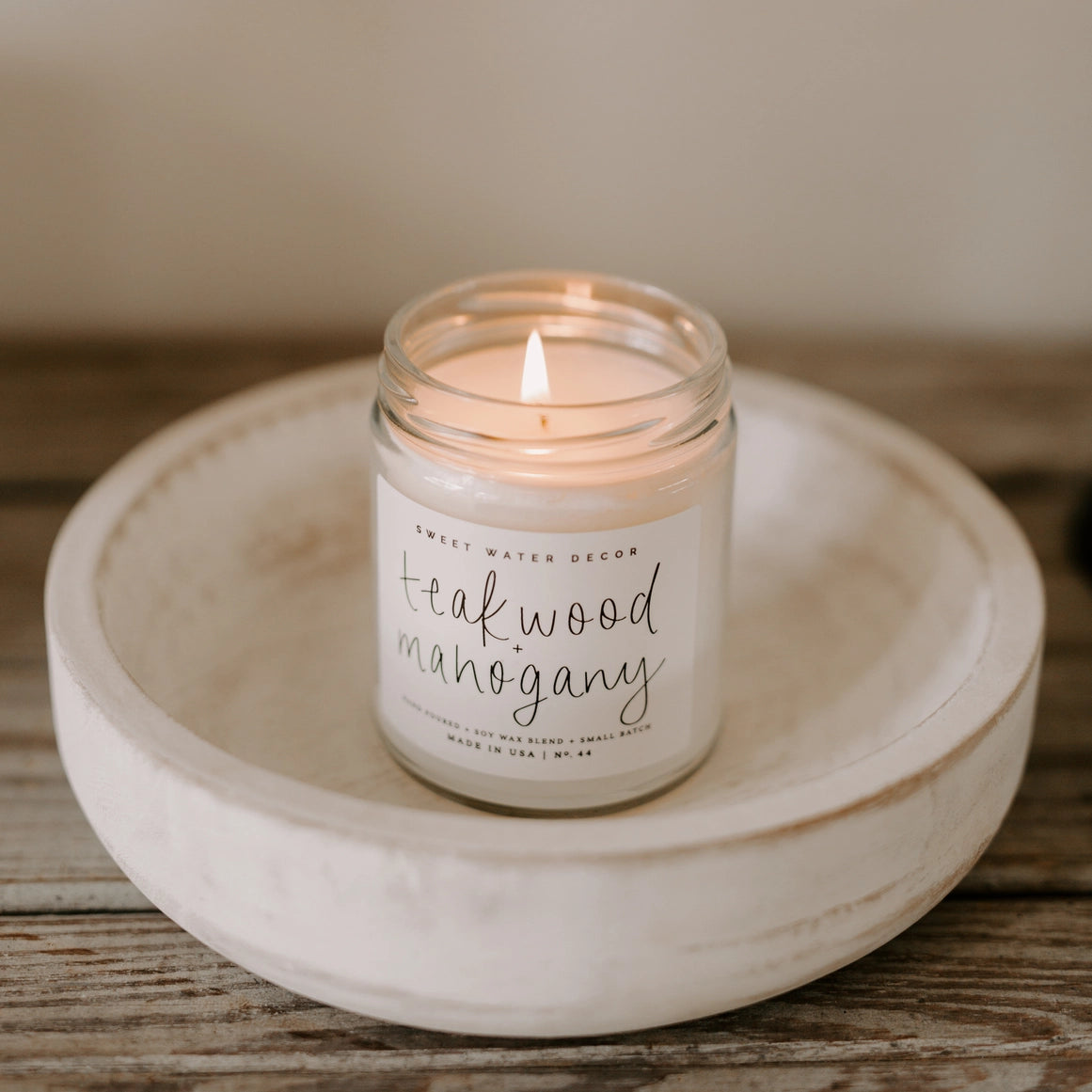 White Wash Decorative Bowl - Wood – West on Main